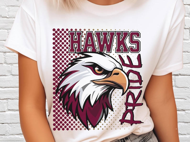 Digital Download Hawks Pride PNG, Hawks Mascot JPEG, Favorite Team ...
