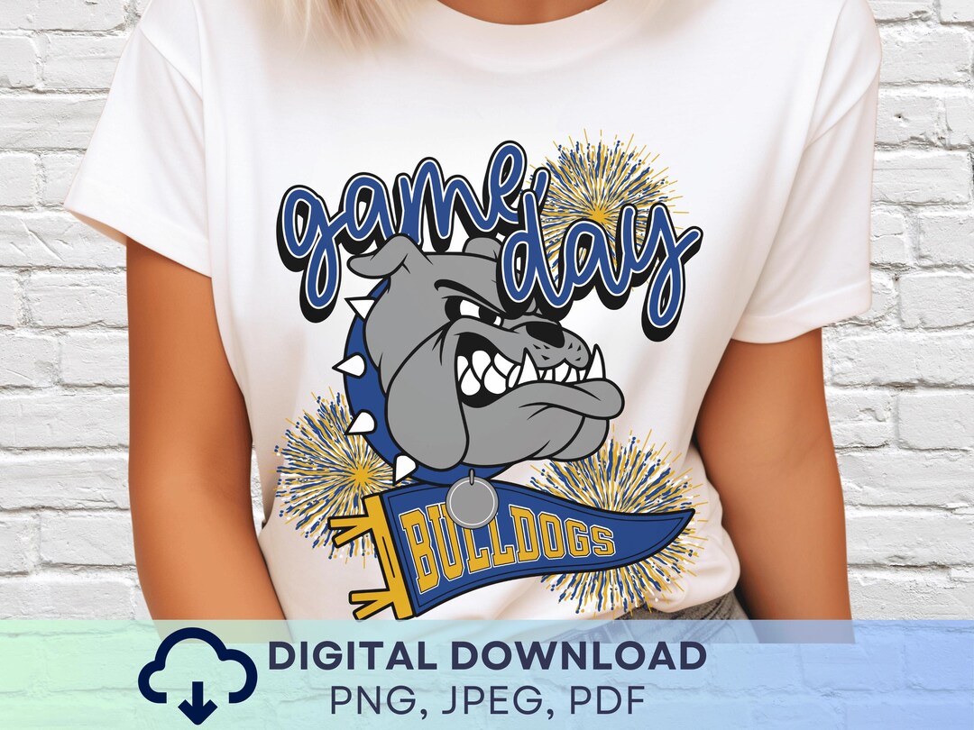 Digital Download Game Day Bulldogs PNG, Bulldogs Mascot JPEG, Favorite ...