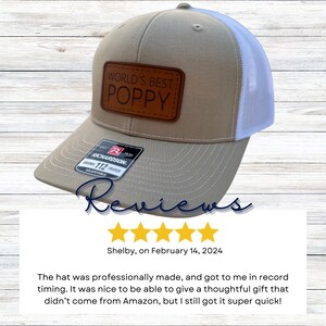 Custom Hat for Dad Gift for Fathers Day Gift for Poppy Trucker Hat for Papaw Richardson 112 ...