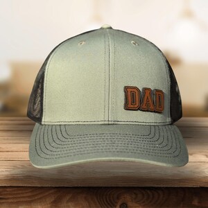 Custom Leather Patch Hat for Dad, Gift for Dad, for Dad, Patch for ...