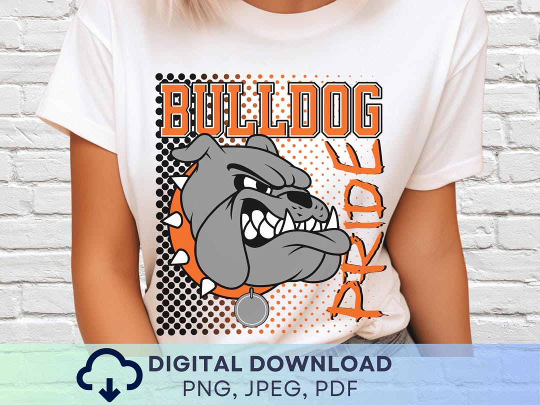 Digital Download Bulldog Pride PNG, Bulldogs Mascot JPEG, Favorite Team ...