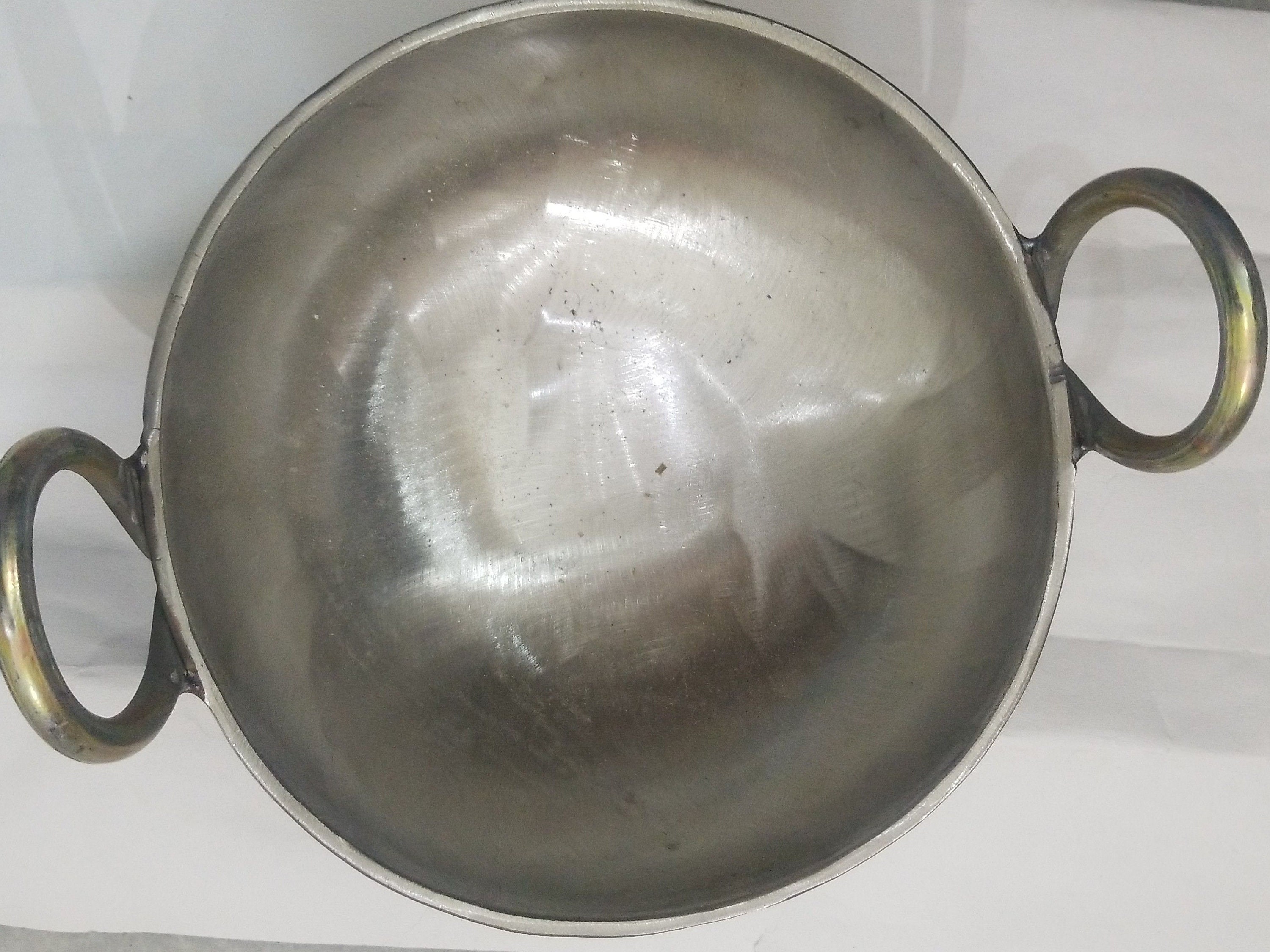 Kadai Sarbhloh/ Fine Iron /iron Loha 10 Inch /handmade Deep Frying ...