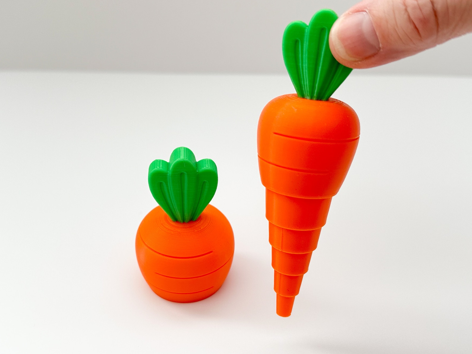 Collapsible (& Expanding) Carrots (2 Sizes) - STL Files for 3D Printing ...