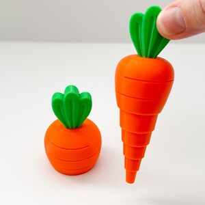 Collapsible (& Expanding) Carrots (2 Sizes) - STL Files for 3D Printing ...