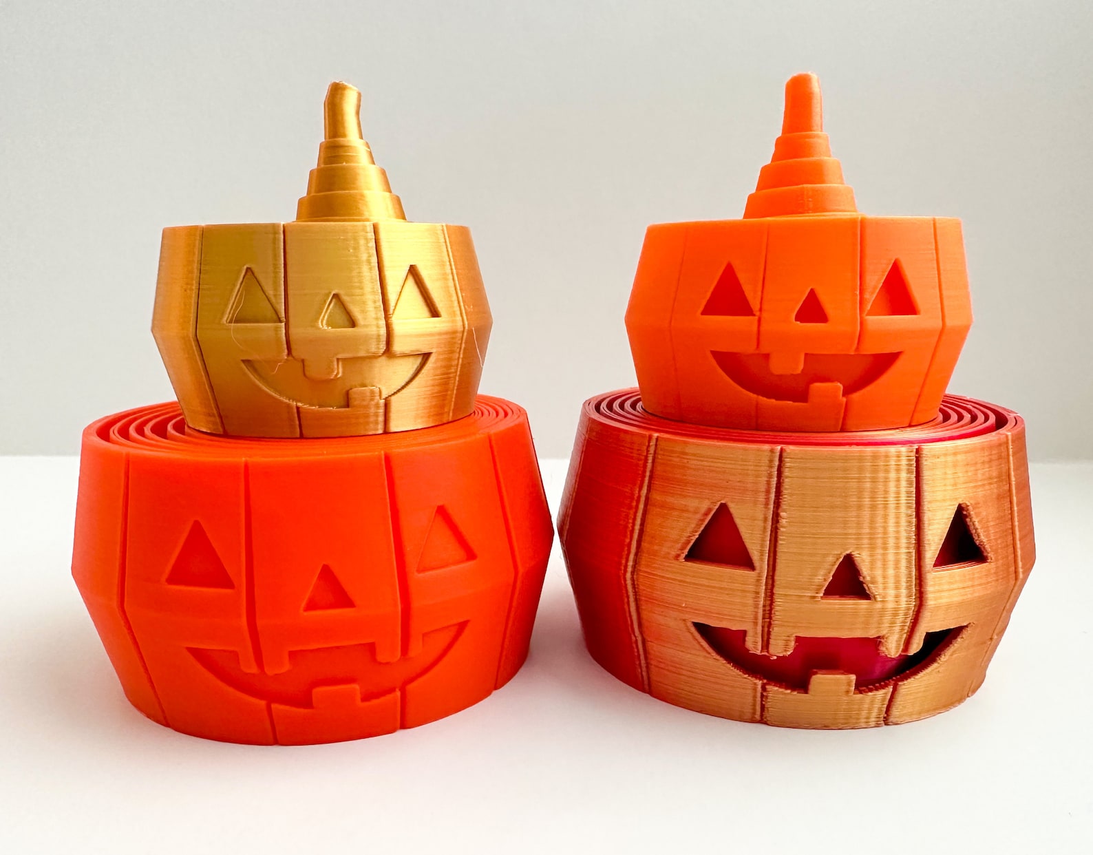 Jack O'lantern (pumpkin) Layered Fidgets (small and Large) - STL Files ...