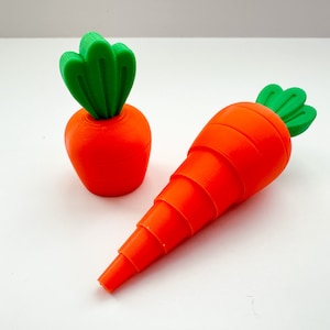 Collapsible (& Expanding) Carrots (2 Sizes) - STL Files for 3D Printing ...