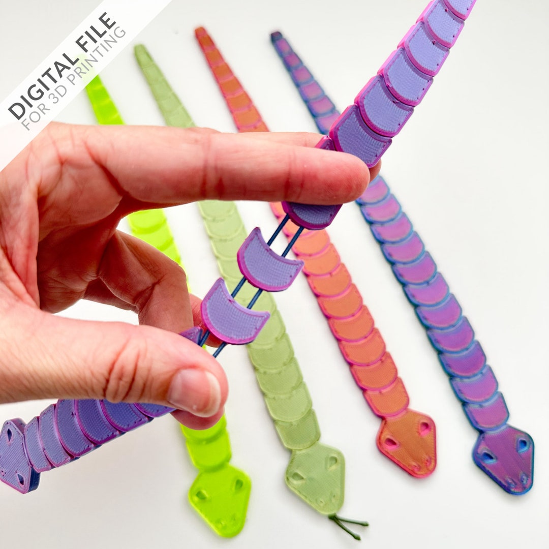Stretchy Snake - STL File for 3D Printing - Etsy