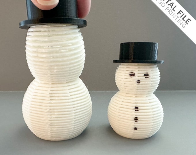 Springy Snowman (2 Sizes) - STL Files for 3D Printing - Etsy