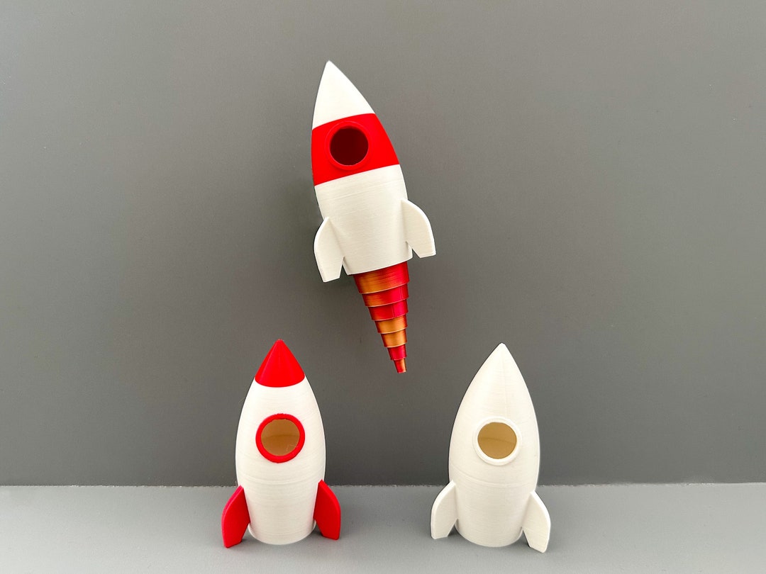 Rocket With Booster STL File for 3D Printing - Etsy