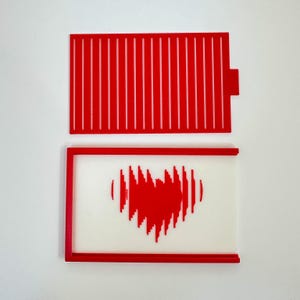 Heart Scanimation Card - STL Files for 3D Printing - Etsy Australia