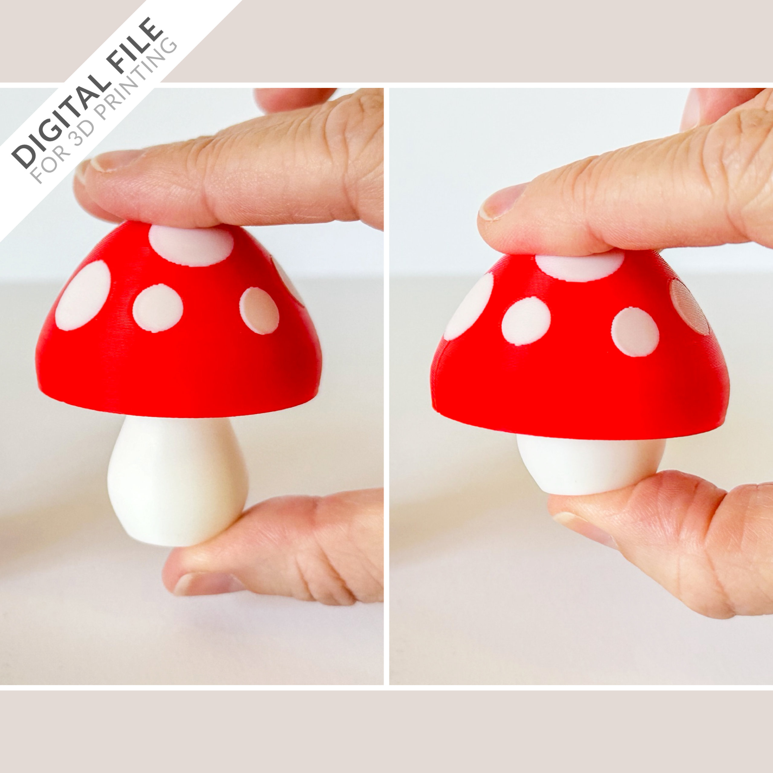 Squishy Mushroom (2 Sizes) - STL Files for 3D Printing - Etsy