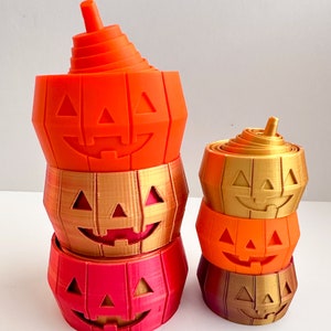 Jack O'lantern (pumpkin) Layered Fidgets (small and Large) - STL Files ...
