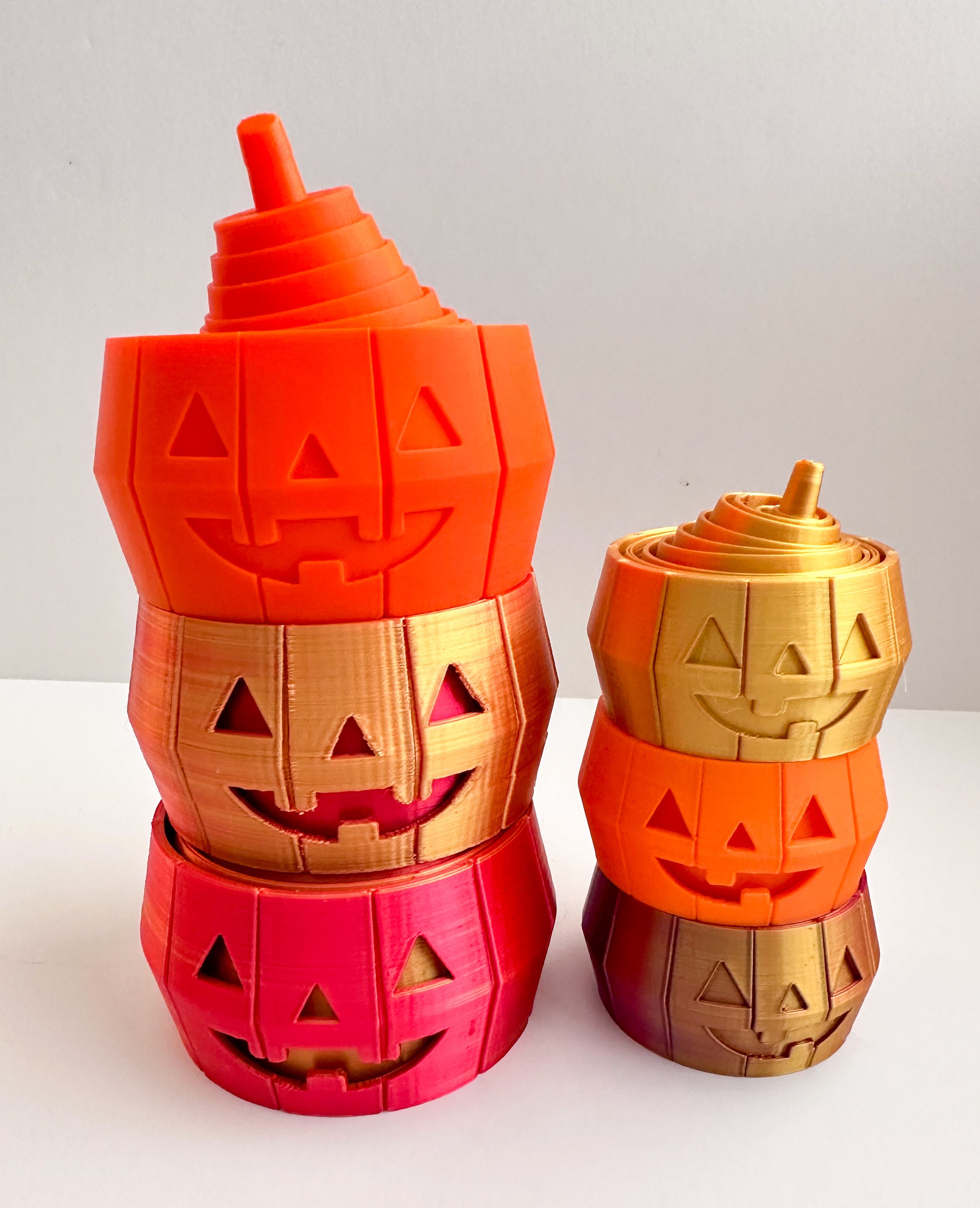Jack O'lantern (pumpkin) Layered Fidgets (small and Large) - STL Files ...