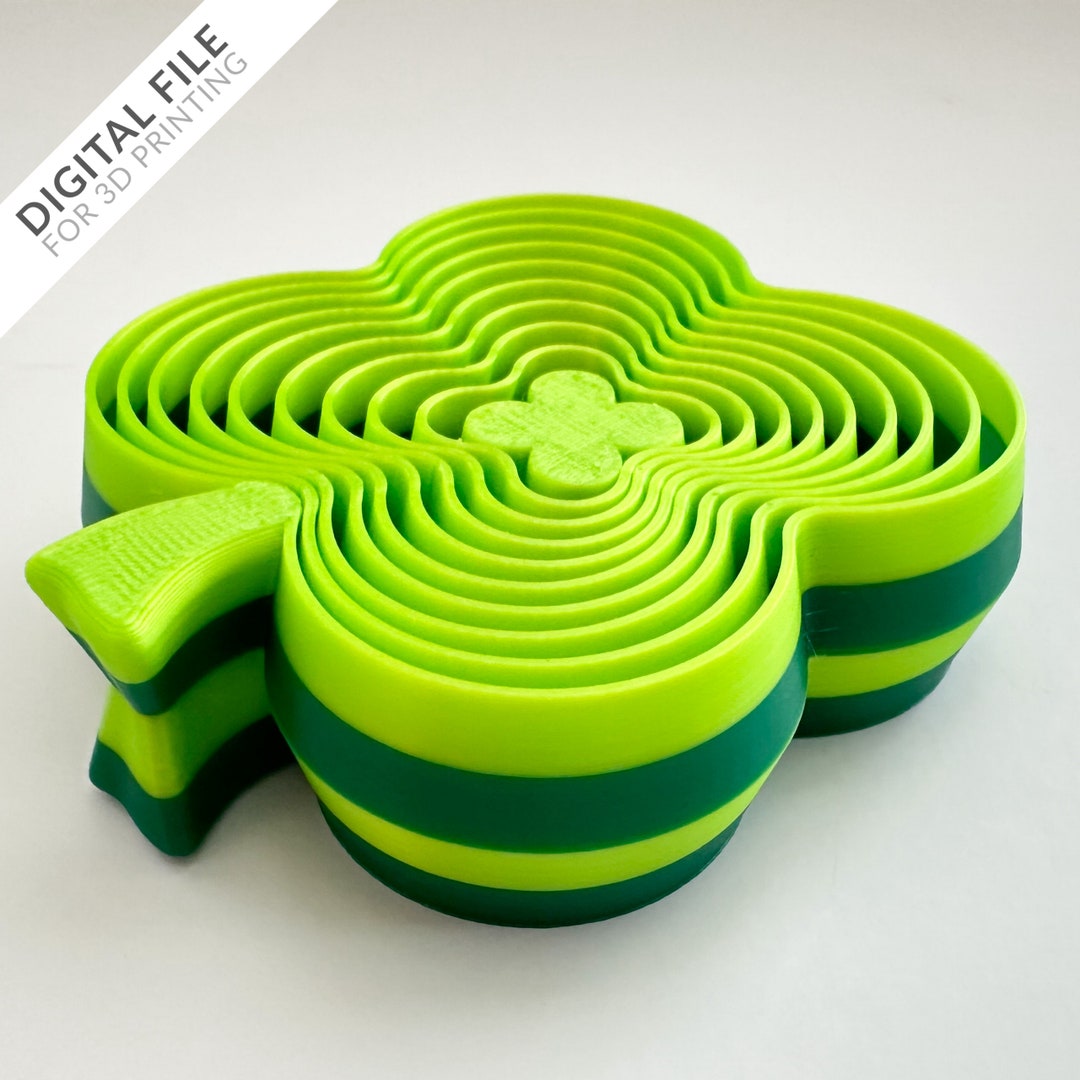 4 Leaf Clover Layered Fidget - STL File for 3D Printing - Etsy