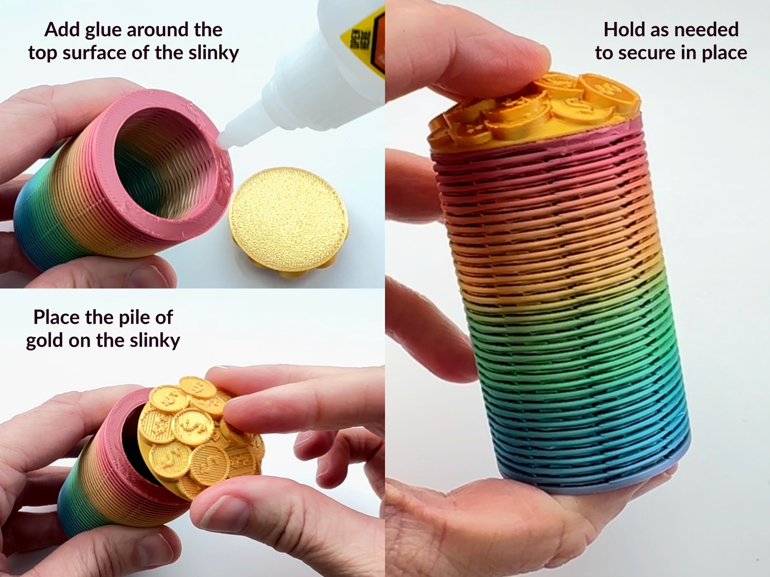 Pot of Gold Slinky STL Files for 3D Printing - Etsy