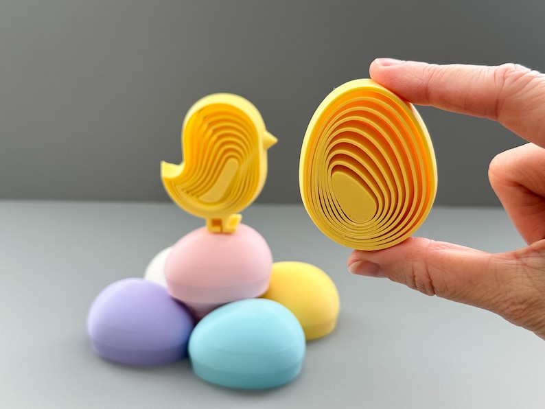 Baby Chick and Easter Egg Layered Fidgets STL Files for 3D Printing - Etsy