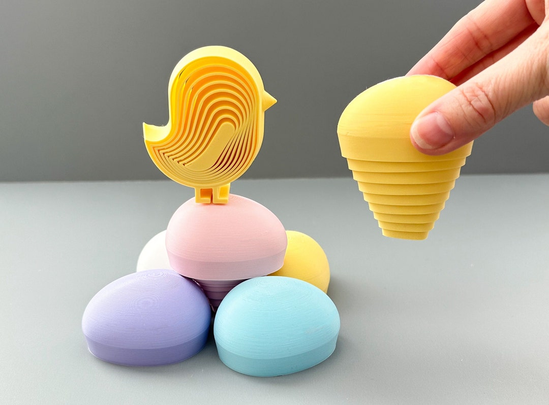 Baby Chick and Easter Egg Layered Fidgets STL Files for 3D Printing - Etsy