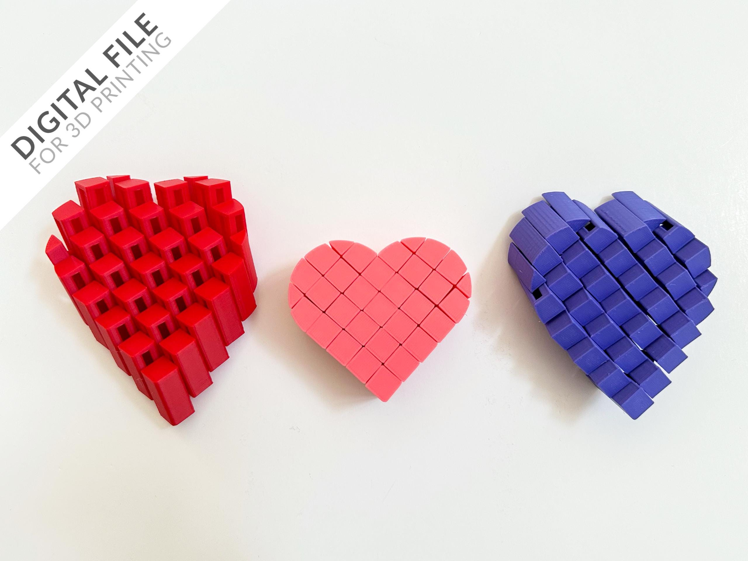 Heart Pixel Fidget - STL File for 3D Printing - Etsy