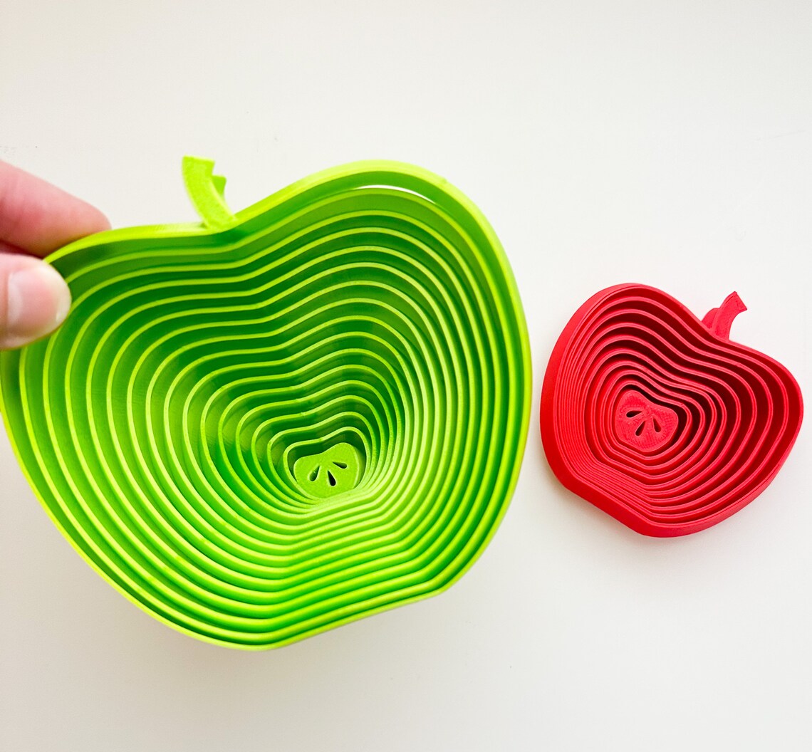 Apple Layered Fidget Toy small and Large STL Files for 3D Printing - Etsy