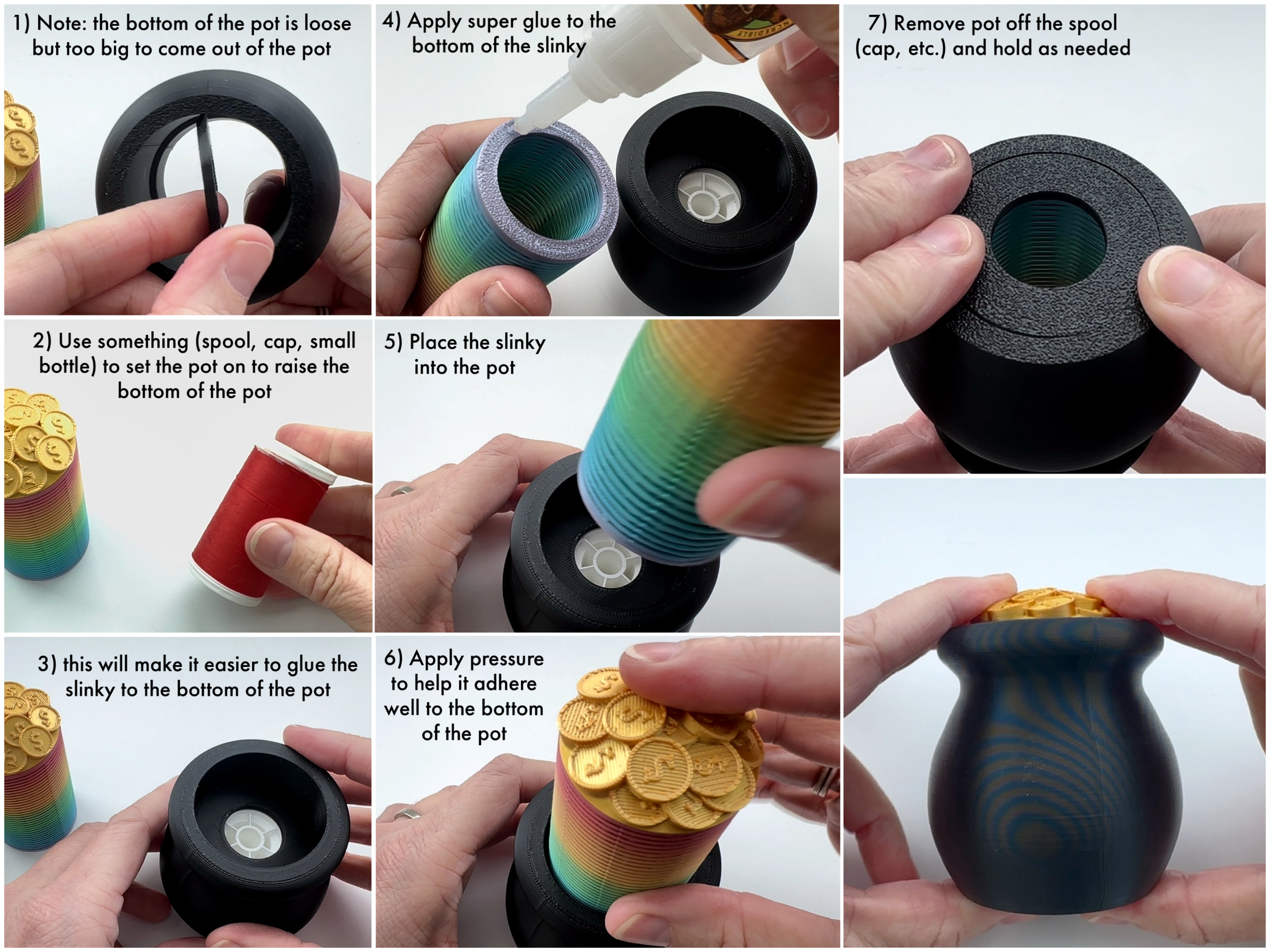 Pot of Gold Slinky STL Files for 3D Printing - Etsy