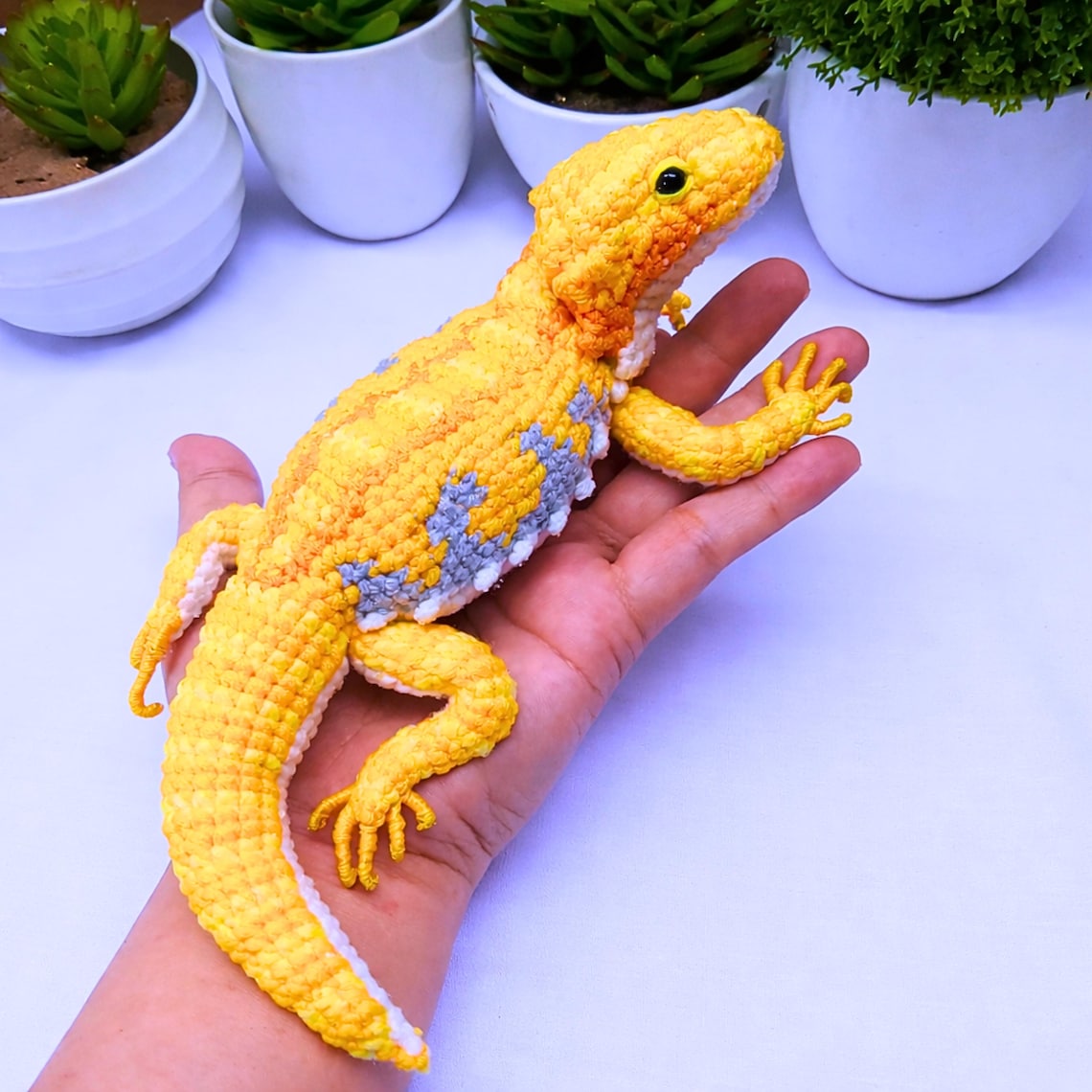 Fancy Bearded Dragon Crochet Pattern, Stuffed Animal Pattern, PDF ...