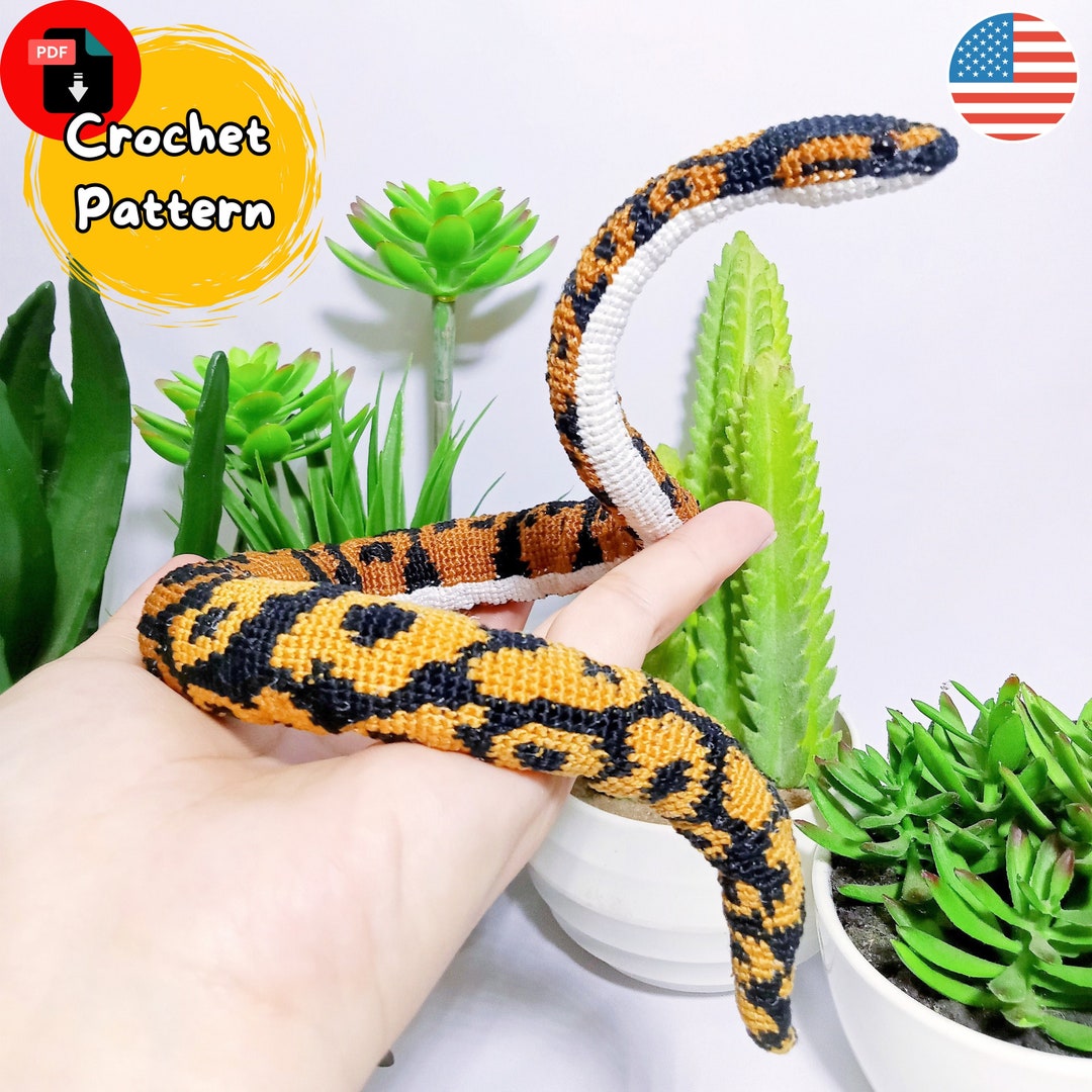 Crochet Ball Python Snake, Crochet Animal Pattern Amigurumi, Printable ...