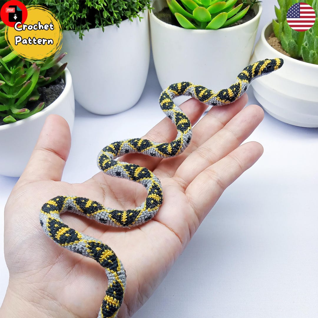 Mandarin Rat Snake Crochet Pattern, Stuffed Animal Pattern, PDF ...