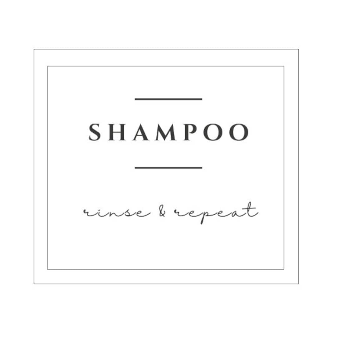 Minimalist Shampoo Label .SVG - Etsy