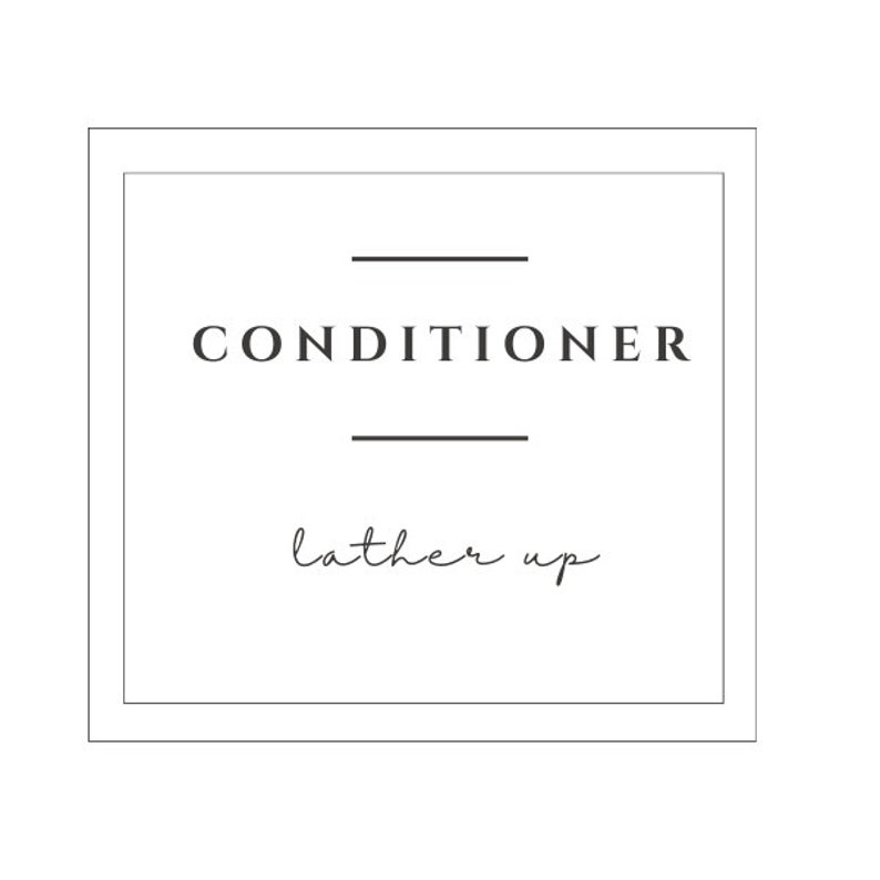 Minimalist Conditioner Label .SVG Download - Etsy