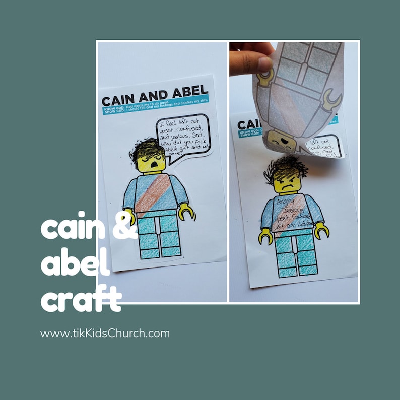 Cain & Abel Craft: Kid-drawn Bible Lesson (PDF Template) - Etsy
