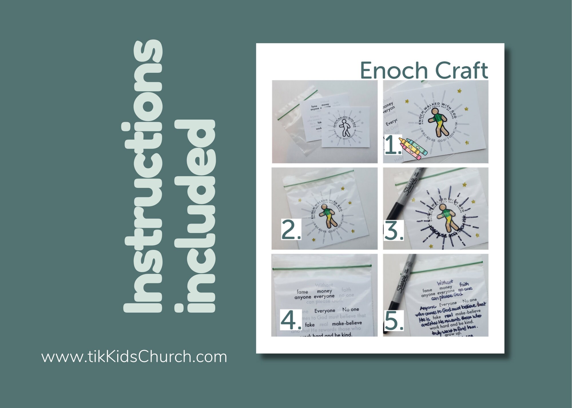 Disappearing Enoch Craft | Elementary Activity, Craft, Lesson | Genesis ...