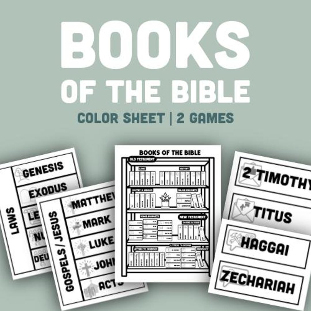 Books of the Bible Printable Activities for Kids | Sunday School Games ...
