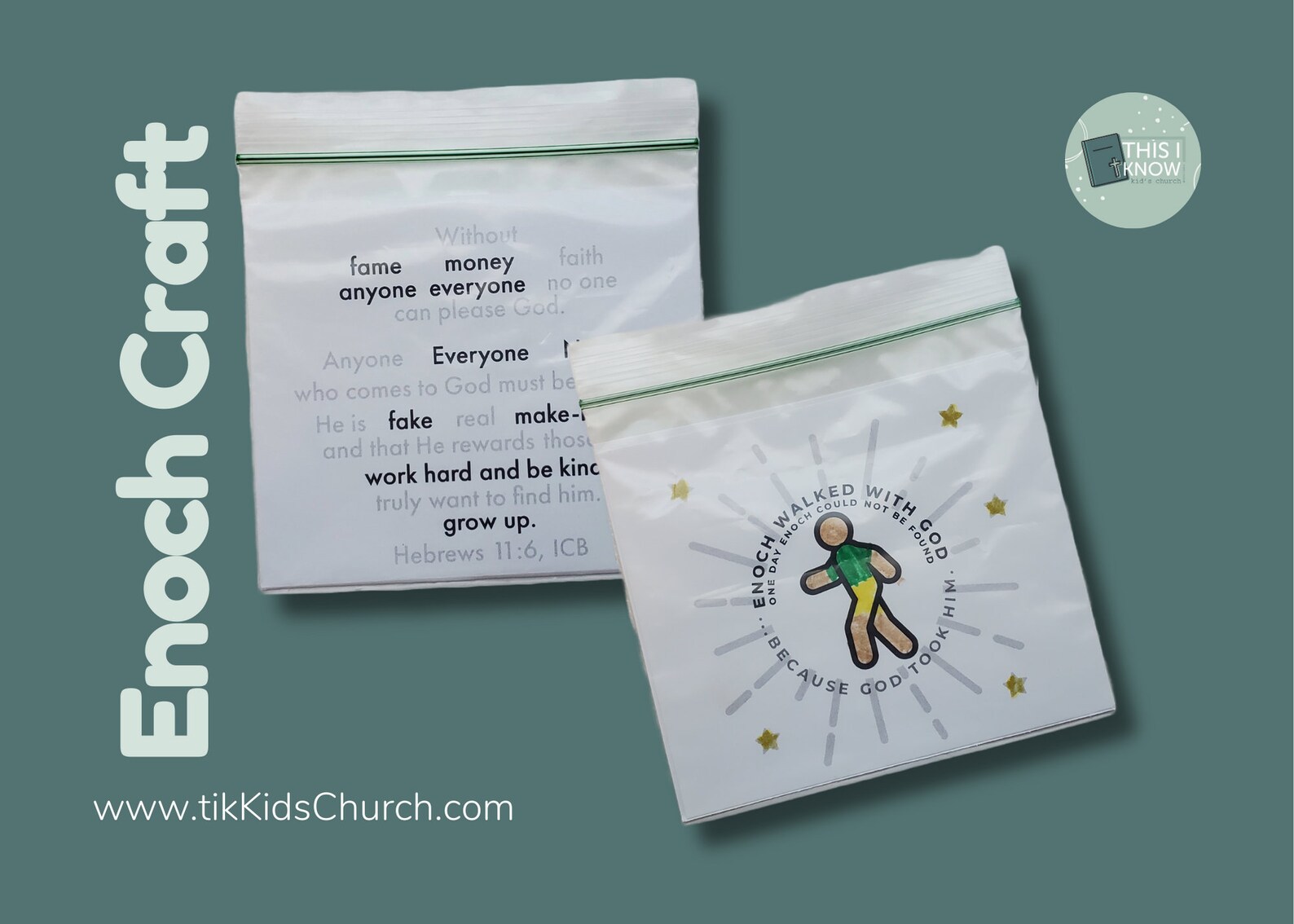 Enoch Craft & Lesson Plan: Kids Church Activity (PDF) - Etsy