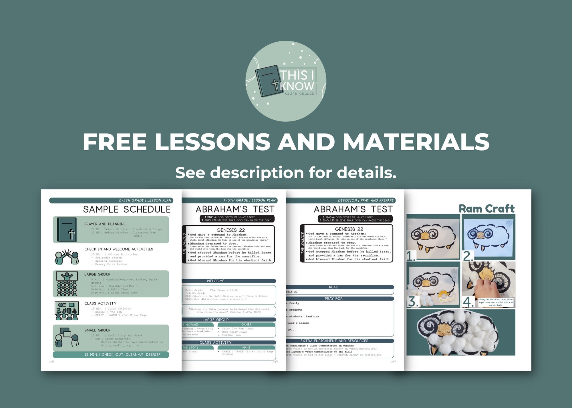 Genesis 1-2 | Elementary Lesson Packet, 10 Pages | Bible Curriculum - Etsy