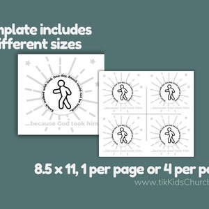 Enoch Craft & Lesson Plan: Kids Church Activity (PDF) - Etsy