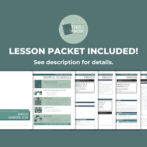 Enoch Craft & Lesson Plan: Kids Church Activity (PDF) - Etsy