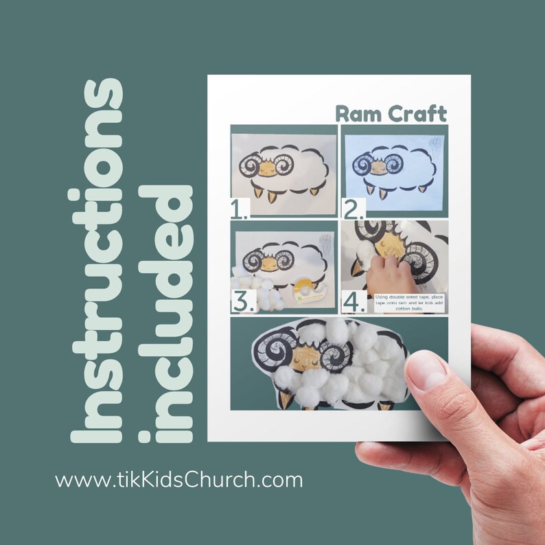 Abraham and Isaac Ram Craft | Kids Church Activity (PDF) - Etsy