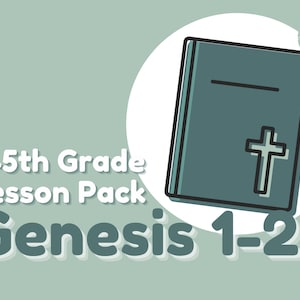 Genesis 1-2 | Elementary Lesson Packet, 10 Pages | Bible Curriculum - Etsy