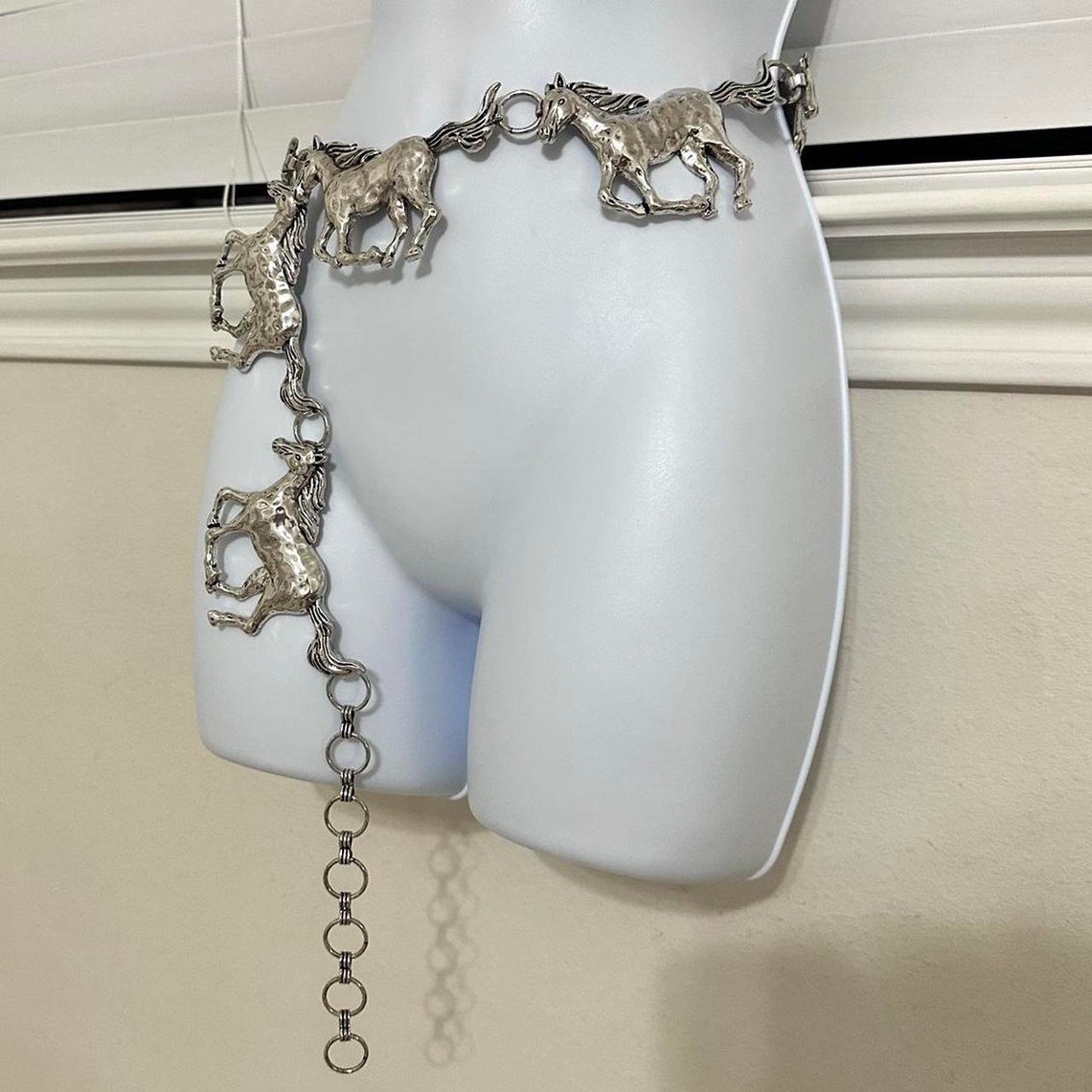 Y2k Metal Horse Western Chain Belt - Etsy