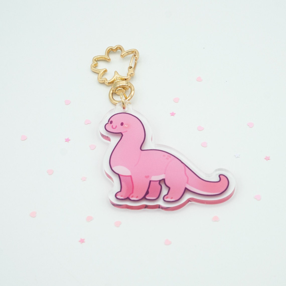 Rainbow Dino Friendship Keychains, Lightweight, Glossy - Etsy