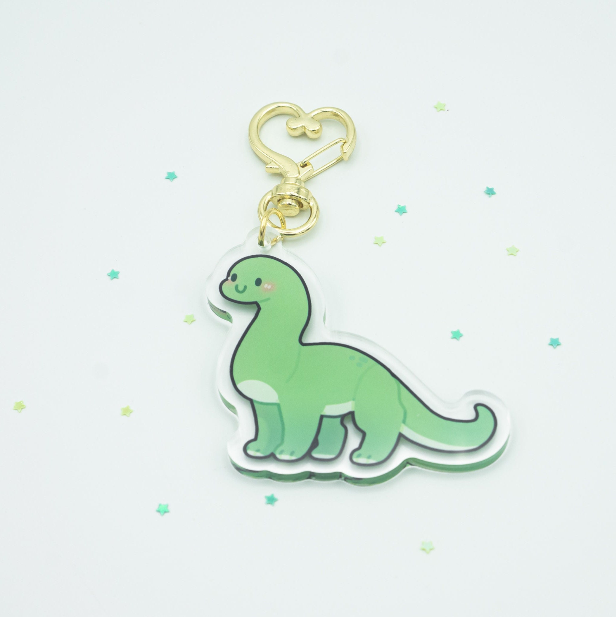 Rainbow Dino Friendship Keychains, Lightweight, Glossy - Etsy