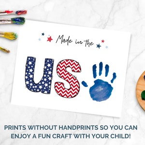 4th of July Handprint Art Craft, 4th of July Activity for Kids, 4th of ...
