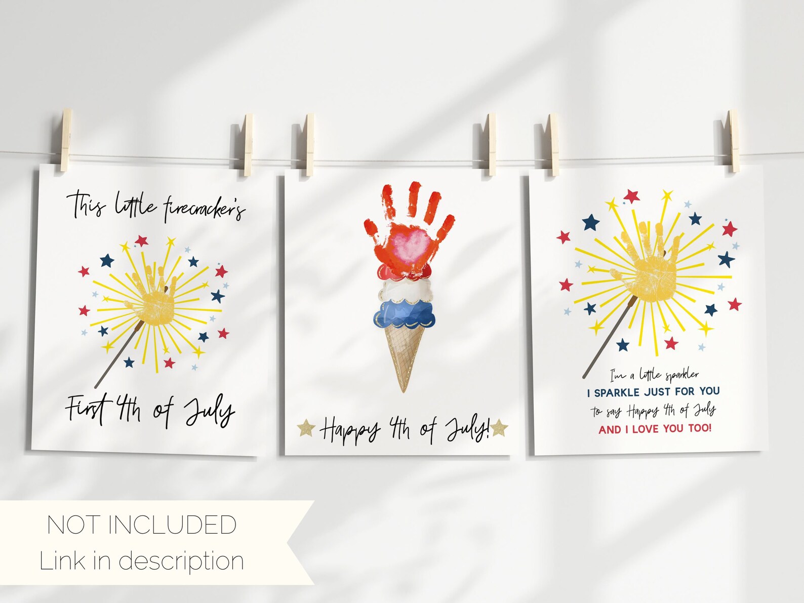 4th of July Handprint Art Craft, 4th of July Activity for Kids, 4th of ...