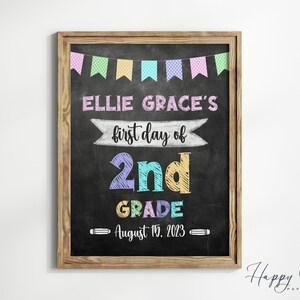 First Day of School Sign BUNDLE, Back to School Sign Printable ...