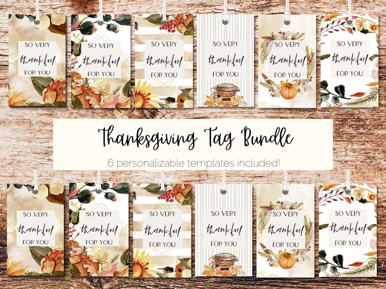 Thanksgiving Gift Tags Printable Gift Tags Personalized Gift - Etsy