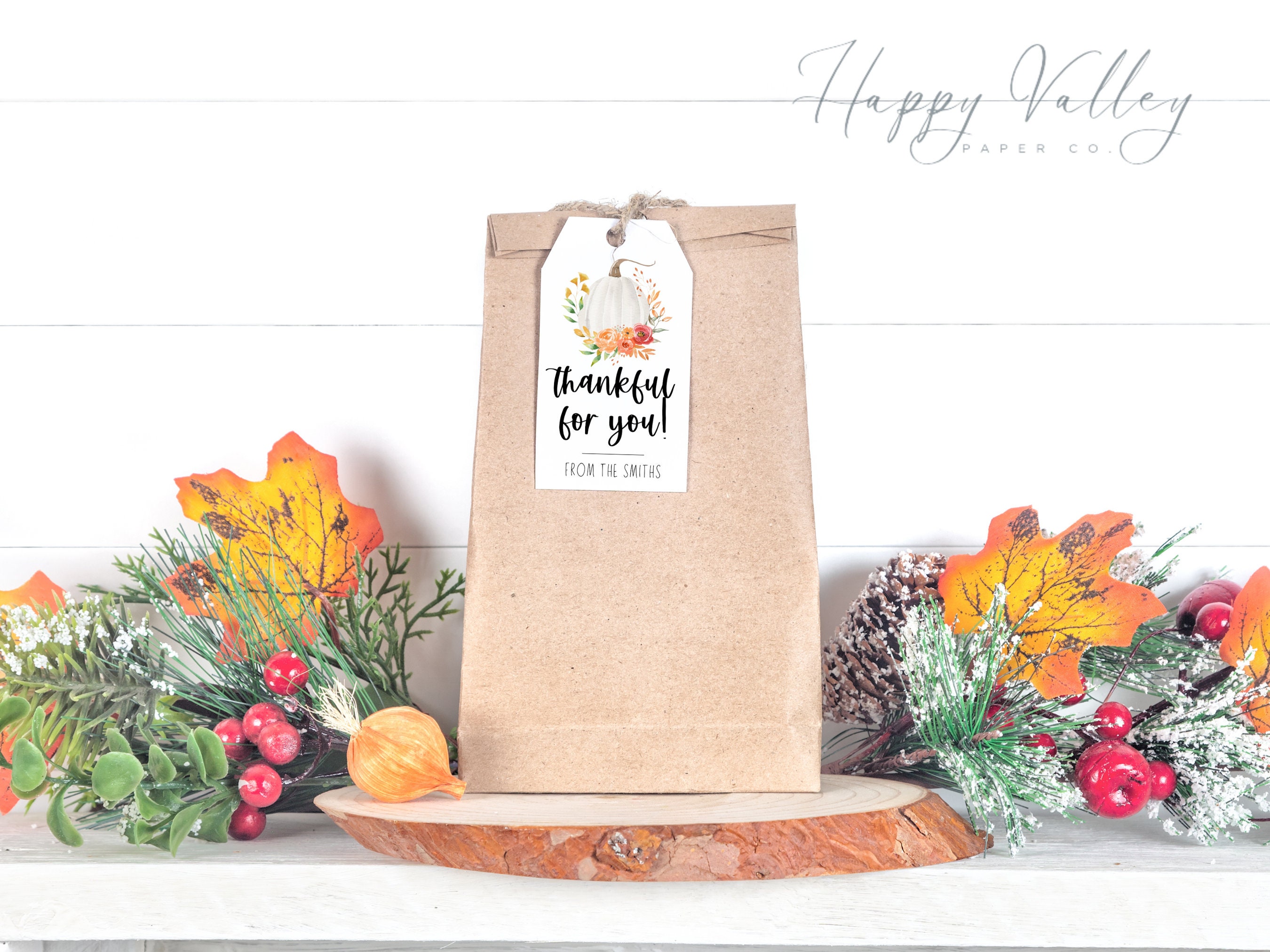 Thanksgiving Gift Tags Printable, Gift Tags Personalized, Gift Tag ...