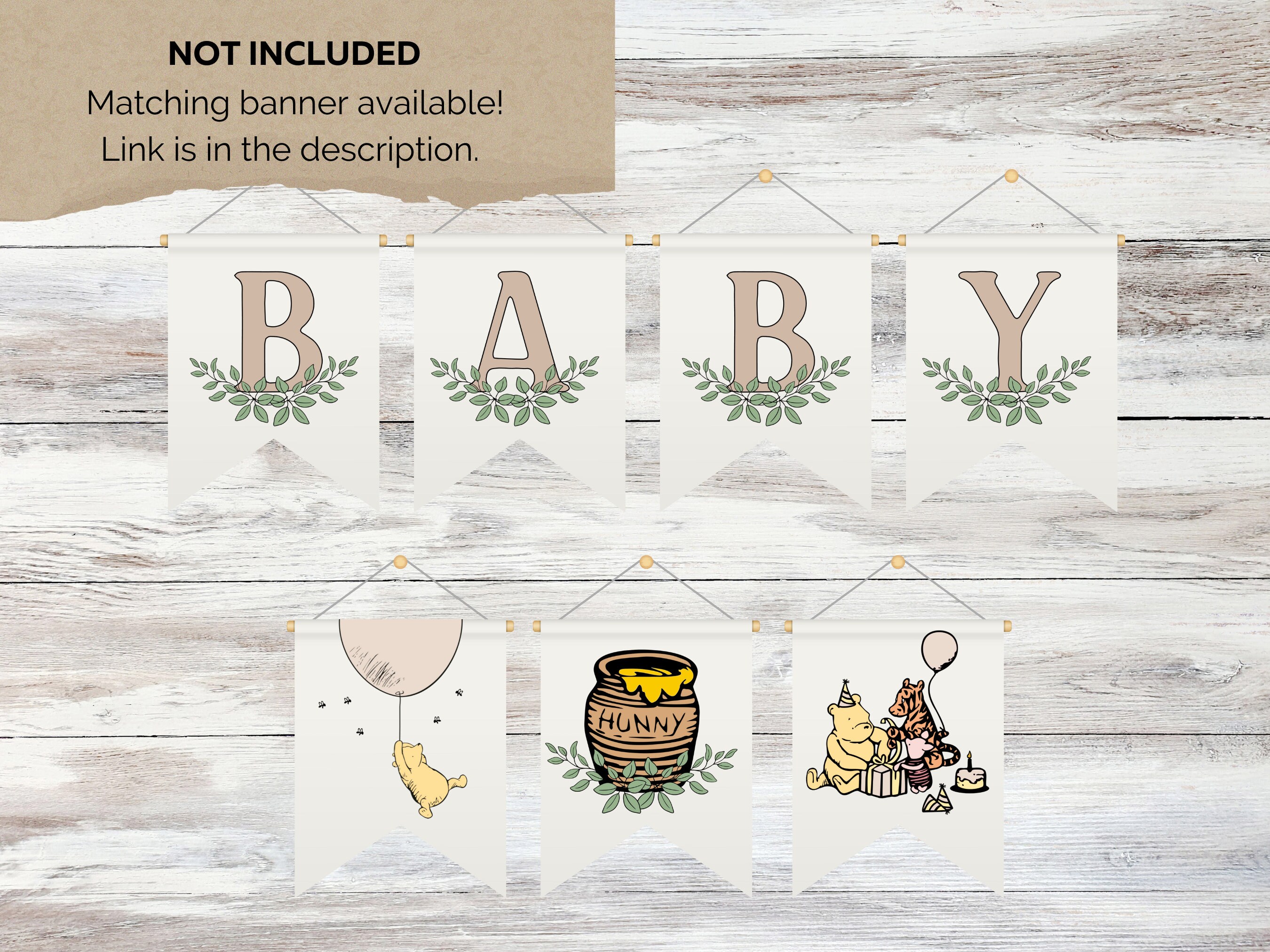 Winnie the Pooh Baby Shower Food Sign: Yummy Tummy (digital Download ...