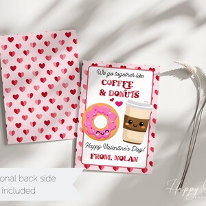 We Go Together Like Coffee & Donuts - Editable Valentine Cards ...