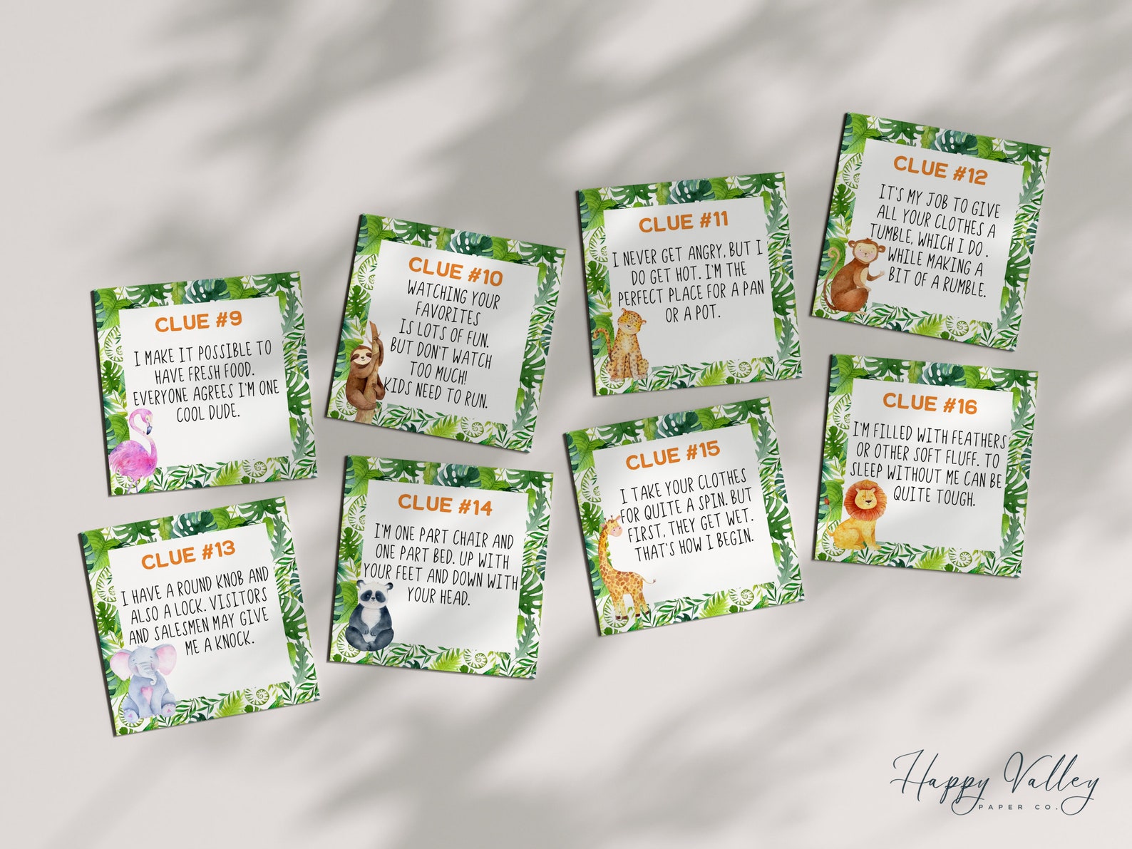 Scavenger Hunt for Kids, 30 Clues, Safari Scavenger Hunt, Treasure Hunt ...