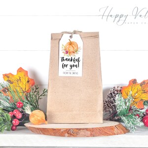 Thanksgiving Gift Tags Printable, Gift Tags Personalized, Gift Tag ...
